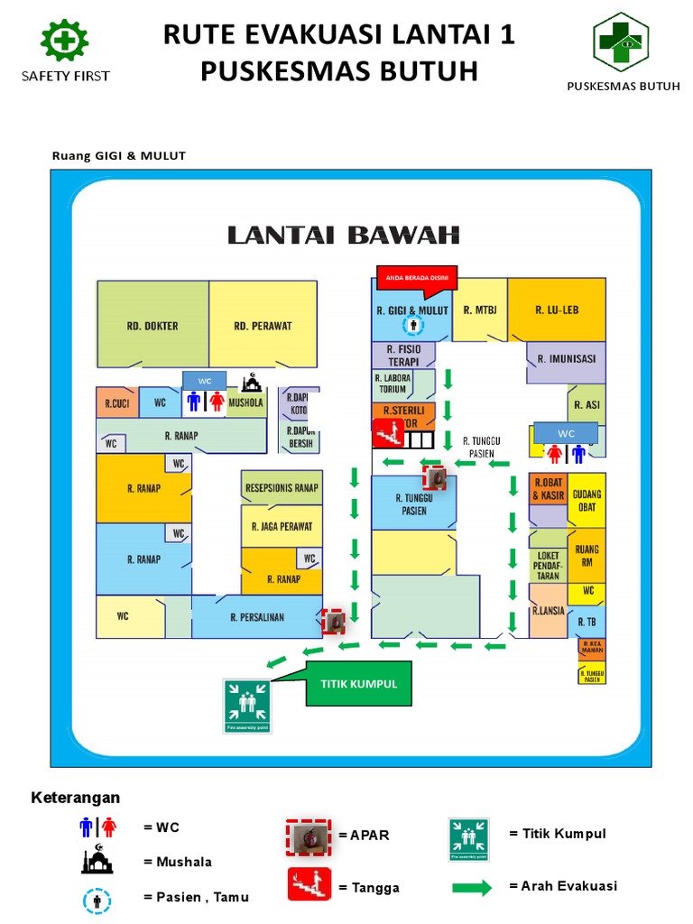 Rute Evakuasi R.GIGI FISIO | PDF