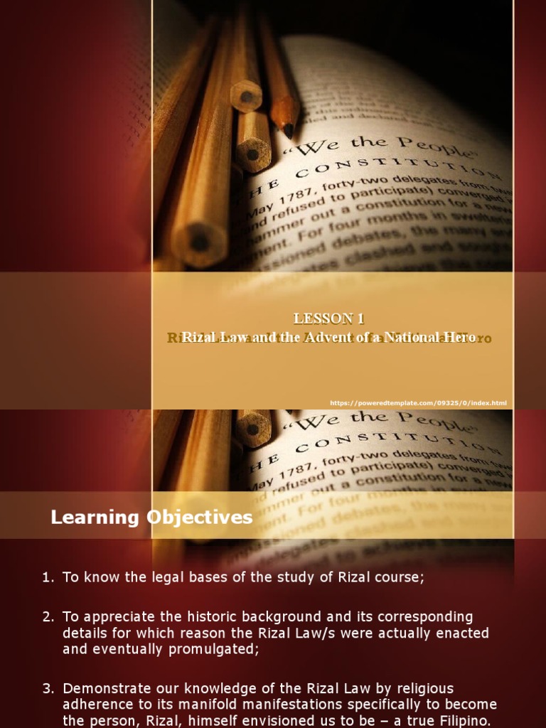 Lesson 1 Rizal Law | PDF