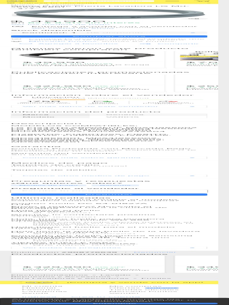 Goma Fuelle Puerta Lavadora LG Mds55242601 Merc | PDF | Lavadora