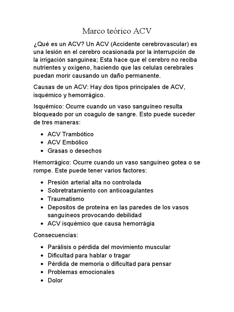 Marco Teórico ACV | PDF