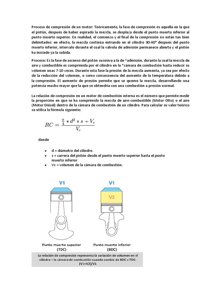 Proceso de Compresión de Un Motor | PDF