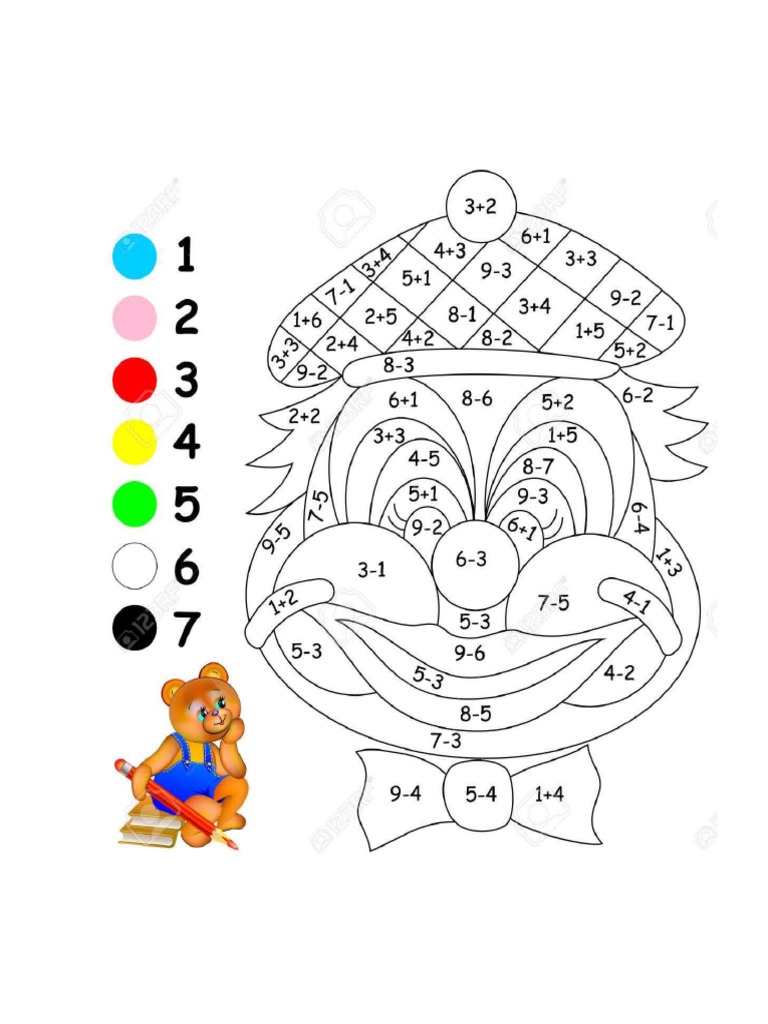 Actividdaes para Colorear Matematica | PDF