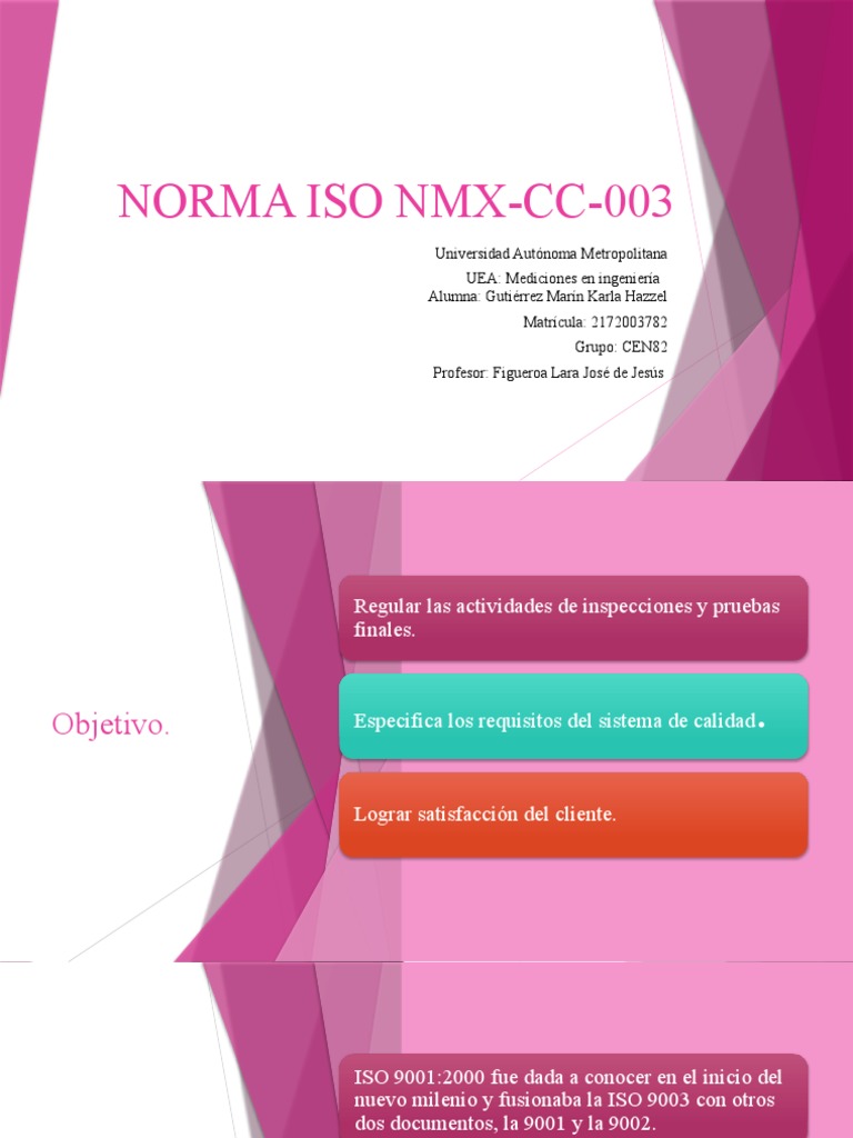 Norma ISO 003 | Descargar gratis PDF | Calidad (comercial) | Calibración