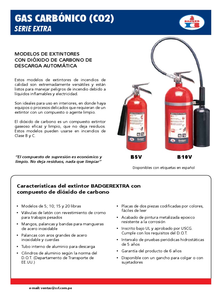 Extintor-portatil-de-CO2 10 Lbs | PDF | Dióxido de carbono | Acero