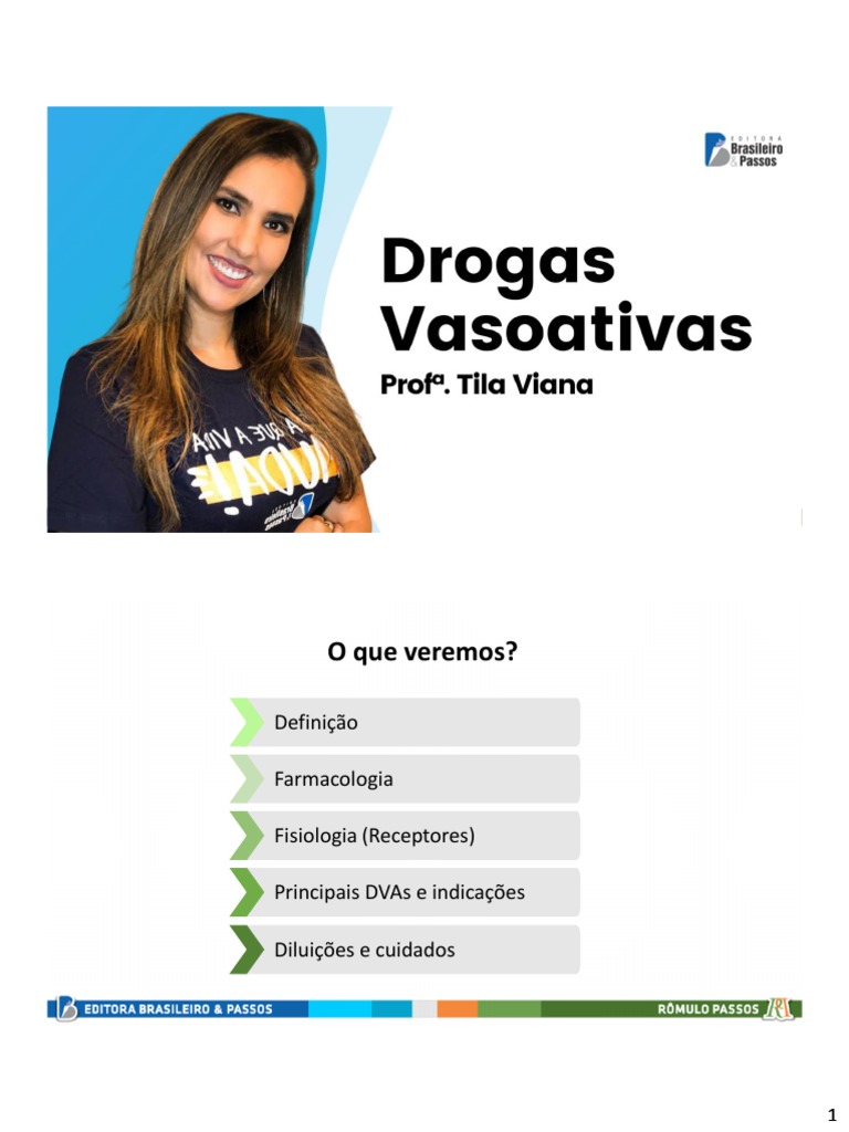 Drogas Vasoativas: Guia Essencial | PDF | Dopamina | Norepinefrina