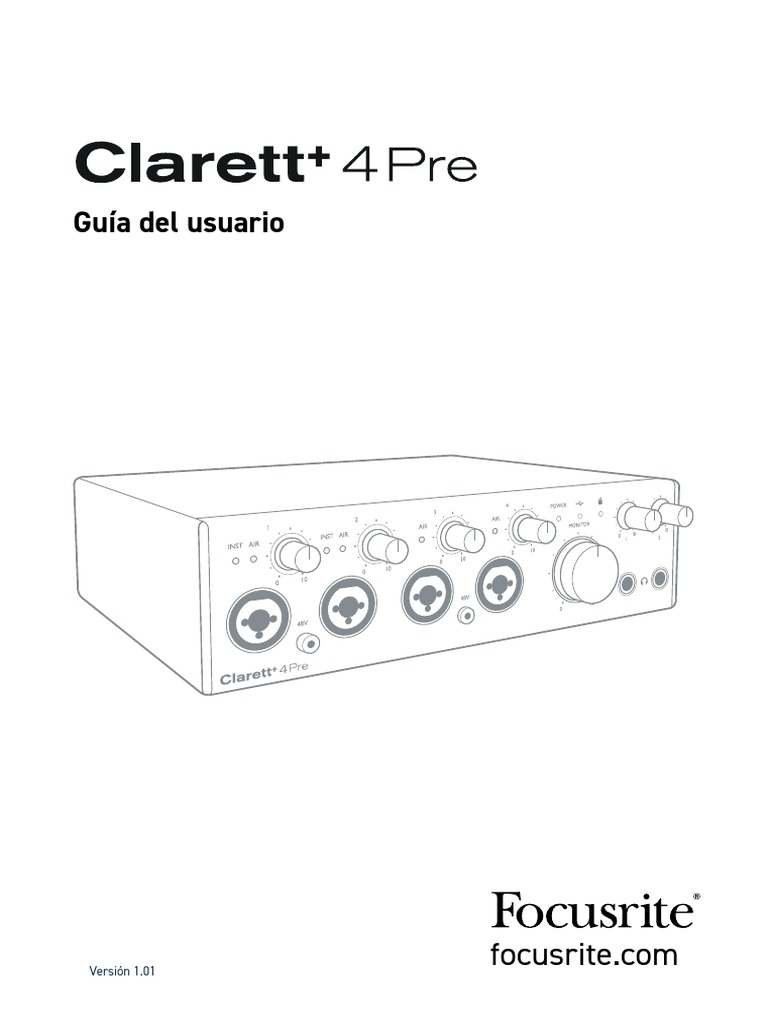 Clarett+ 4 Pre User Guide - V1.01 - ES | PDF | Altoparlante | Ios