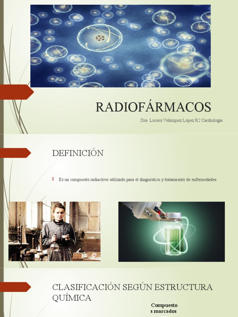 RADIOFÁRMACOS | PDF | Radionúclido | Desintegración radioactiva