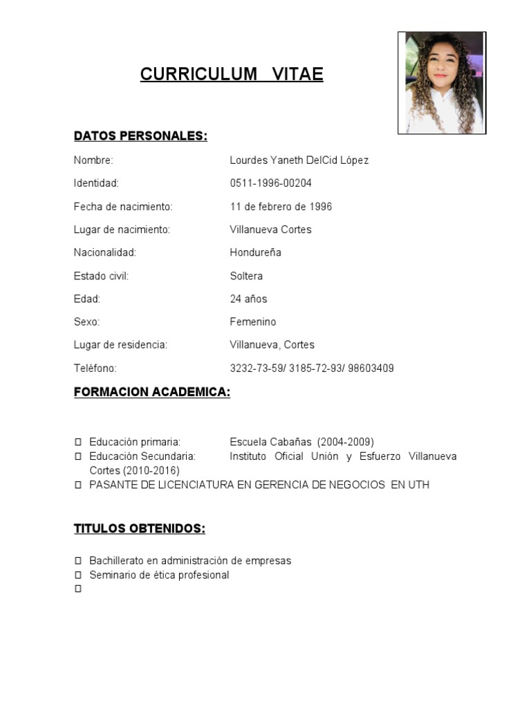 CURRICULUM Lourdes | PDF