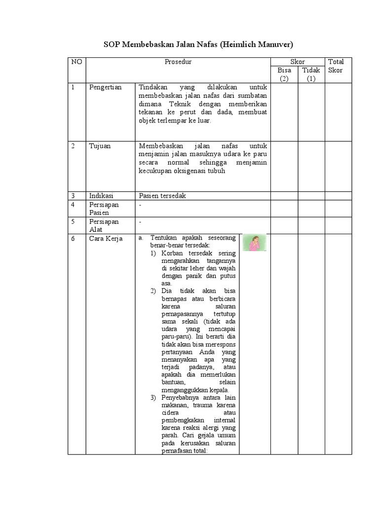 OSCE SOP Manuver Heimlich | PDF