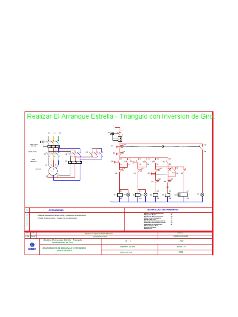 Esquema de Arranque Estrella-Triangulo Con Inversion de Giro-Modelo ...