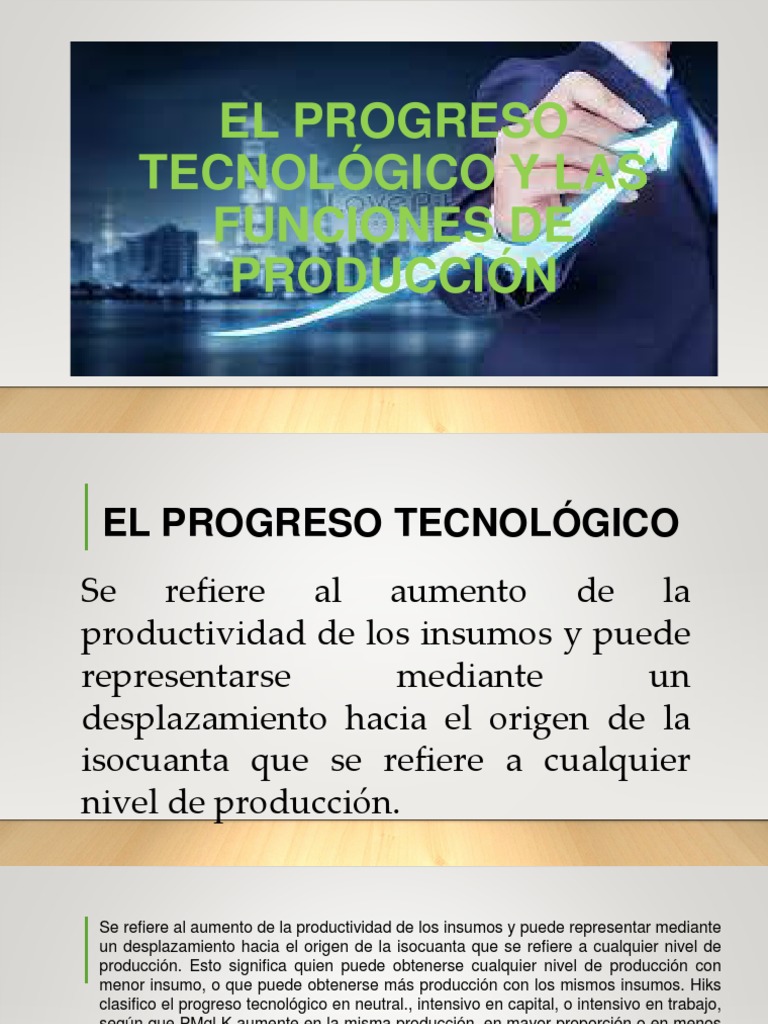 5 El Progreso Tecnológico y Las Funciones de Producción | PDF | Función de producción | Negocios ...