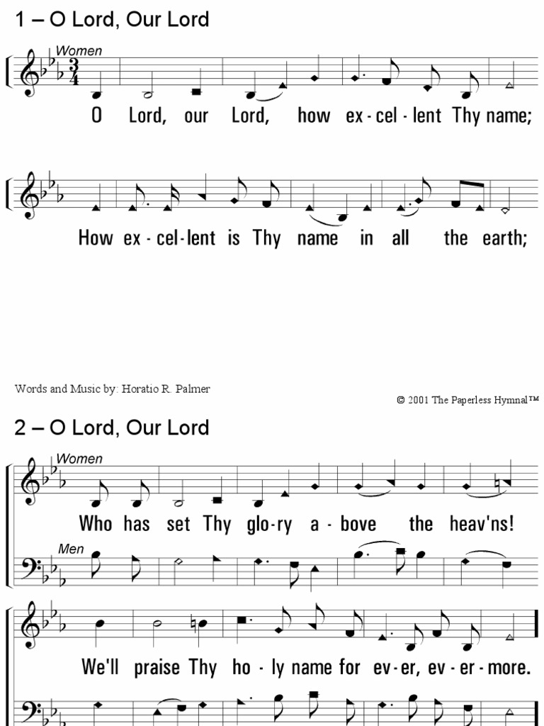 O Lord Our Lord | PDF
