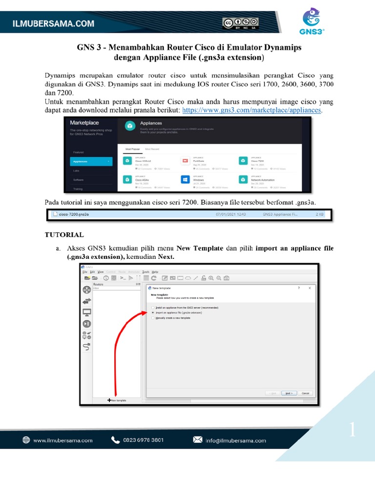 GNS3 - Menambahkan Router Cisco Di Emulator Dynamips Dengan Appliance ...