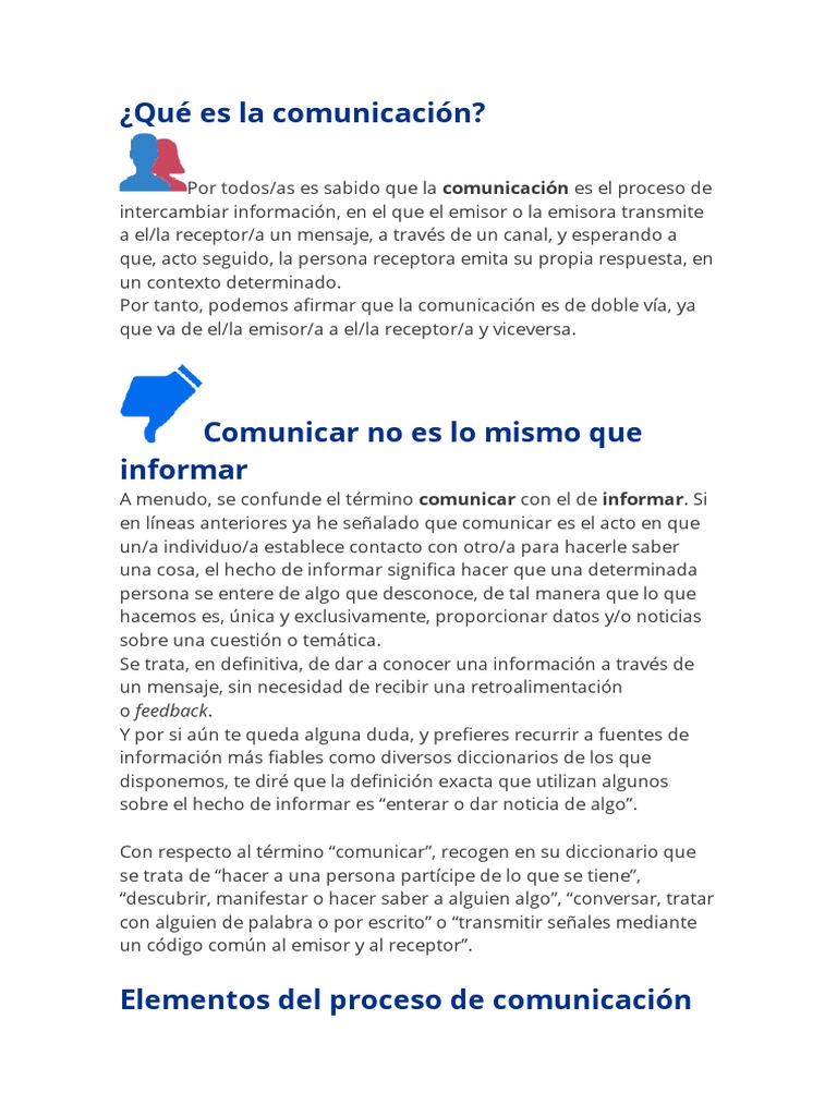 Qué Es La Comunicación | PDF | Comunicación | Comunicación humana