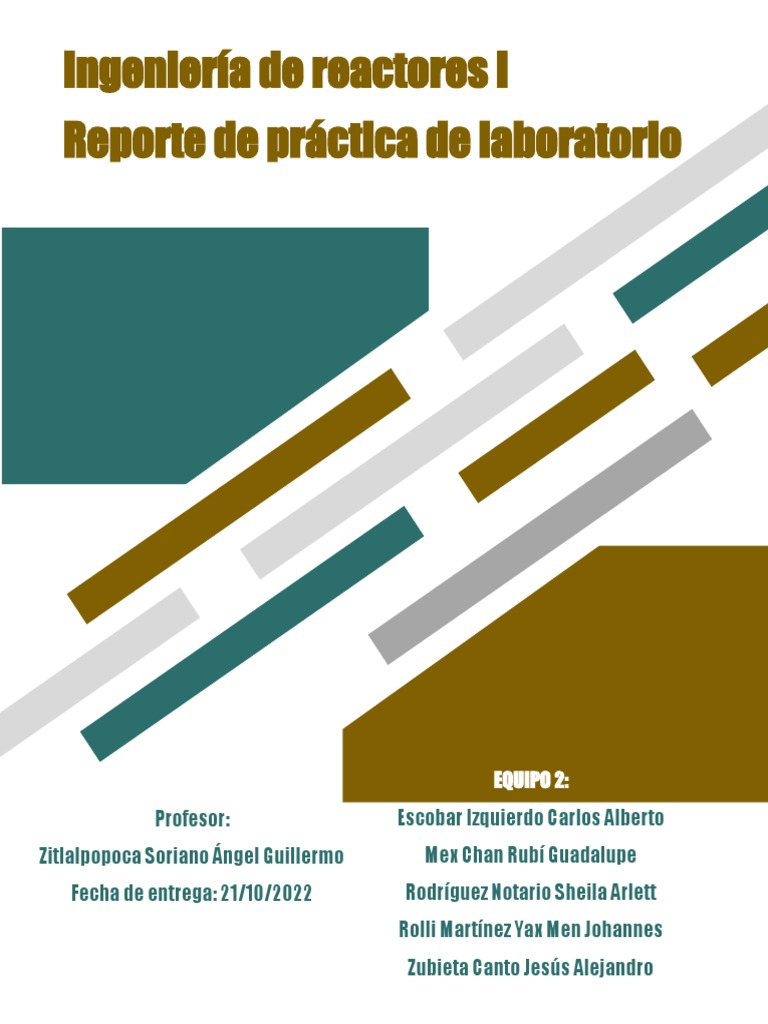 Reporte Lab Uno Reactores | PDF | Valoración | Química