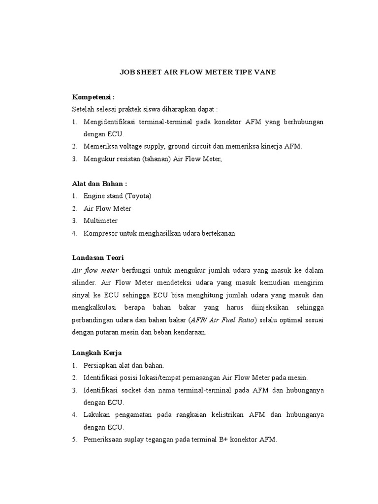 Panduan Praktis Air Flow Meter Vane | PDF | Sains & Matematika | Teknologi & Rekayasa
