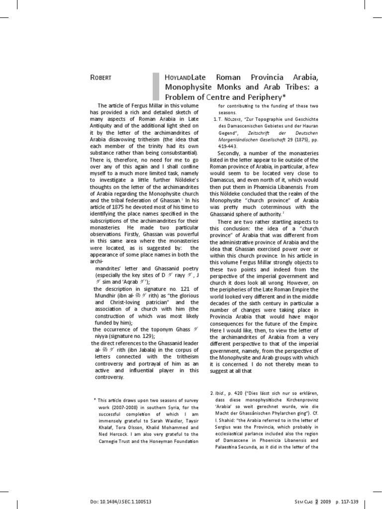 Late - Roman - Arabia - Monophysite - Monks Arab | PDF | History ...