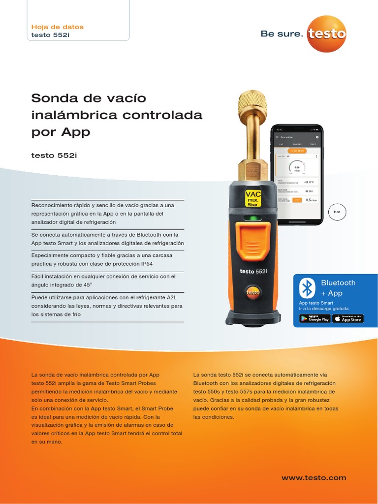 TESTO 552 I | PDF | Bluetooth | Medición