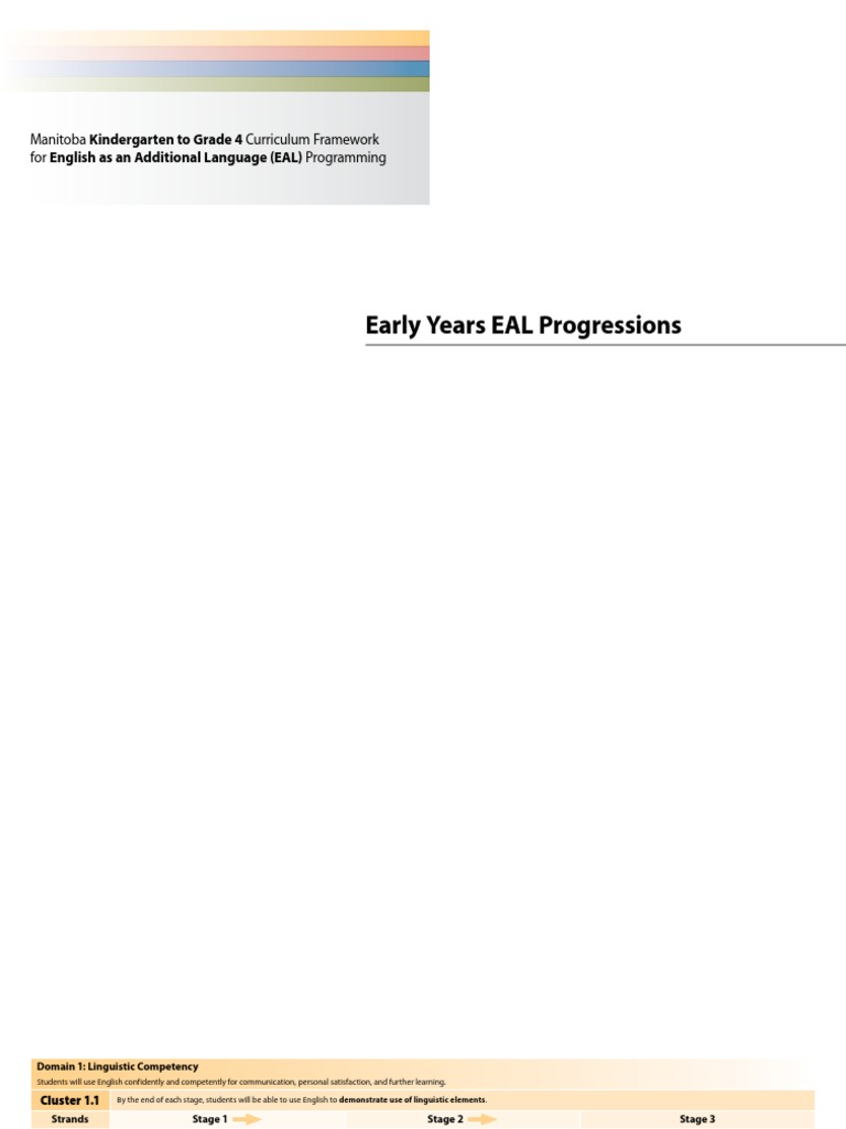 MANITOBA - Ey Eal Progressions | PDF | English As A Second Or Foreign ...