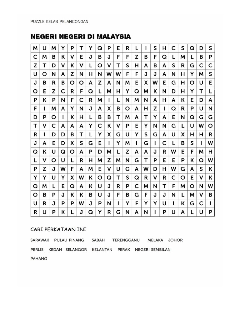 Puzzle Kelab Pelancongan PDF | PDF