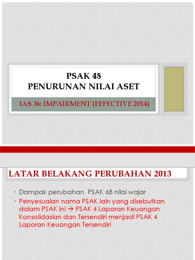 PSAK 48 Penurunan Nilai Aset - IAS 36 | PDF
