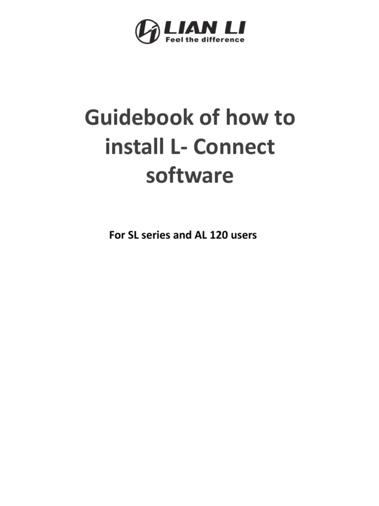 Install L-Connect Guidebook | PDF | Usb | Software Development