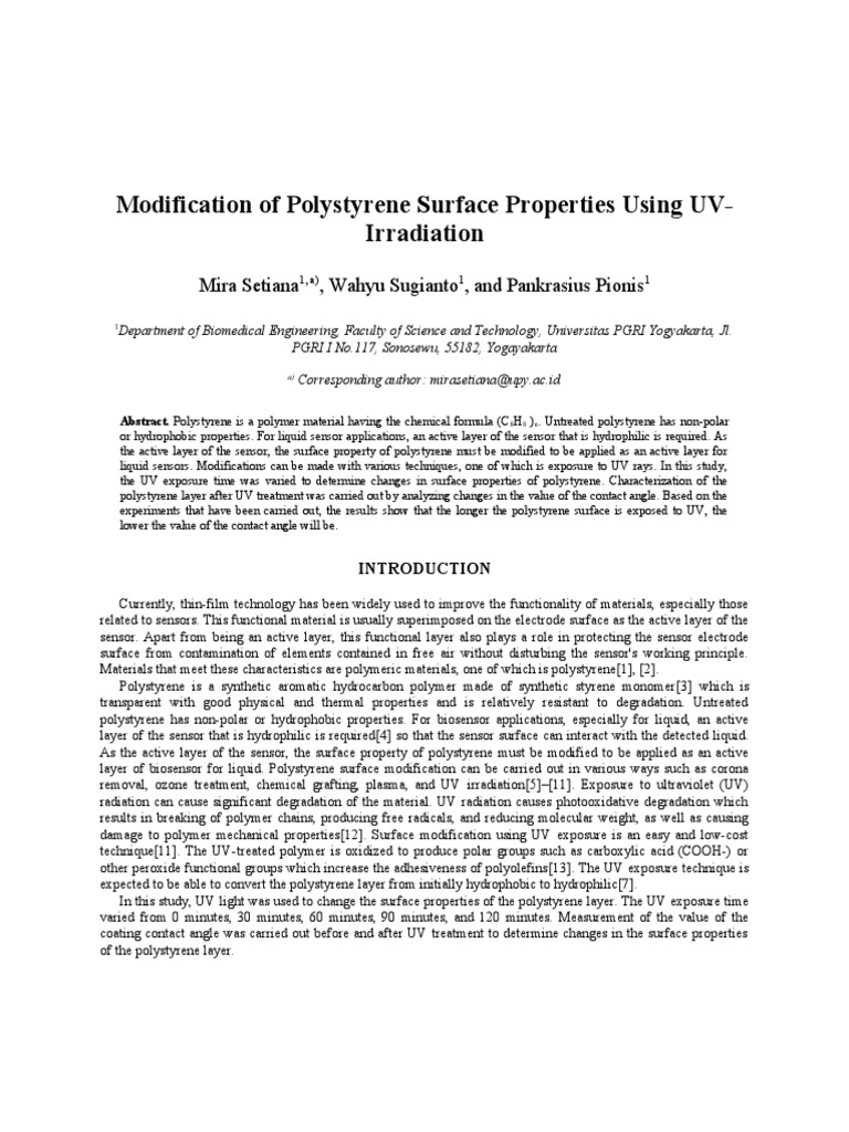 AIPCP-Article-Template (Edit) | PDF | Ultraviolet | Polystyrene