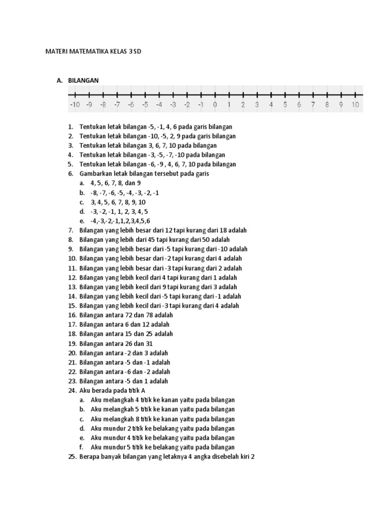 Materi Matematika Kelas 3 SD | PDF
