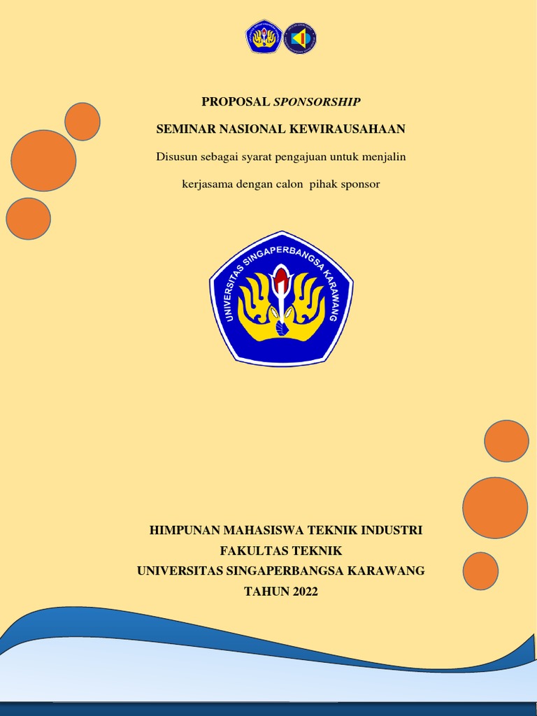 Proposal Sponsorship Seminar Kewirausahaan | PDF