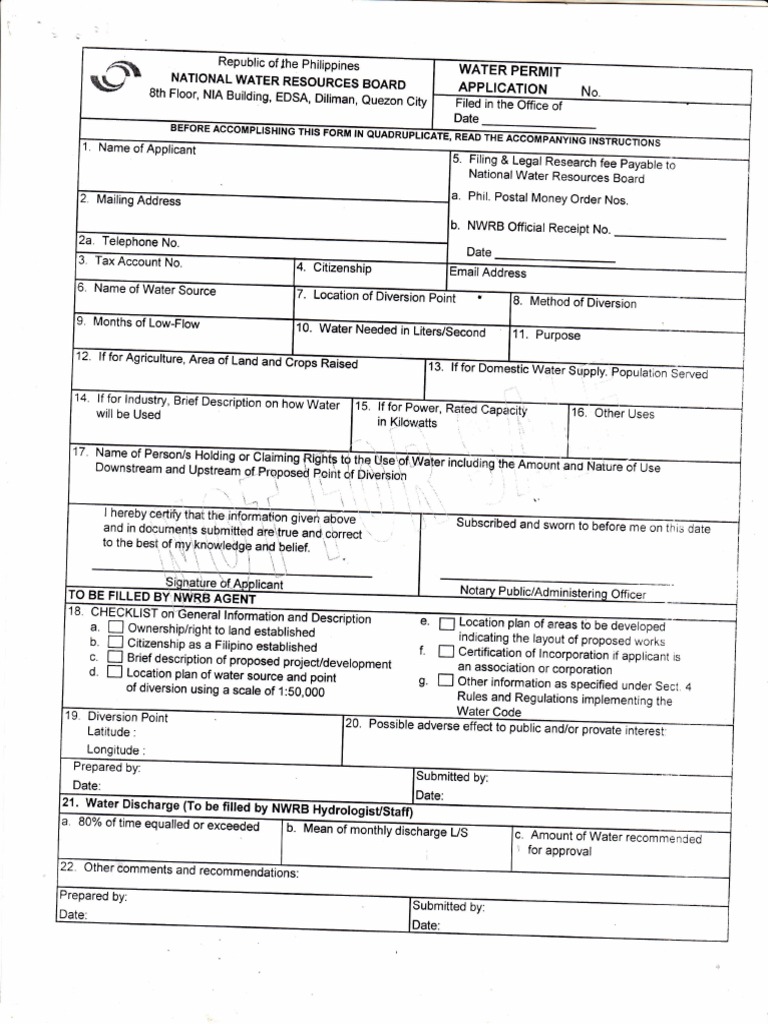 Water Permit Application Guide | PDF | Water | Stream