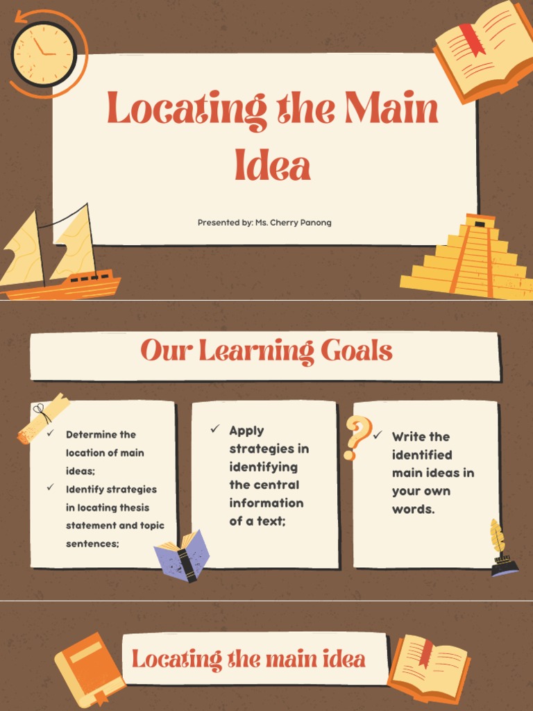 Lesson 2 Locating Main Ideas | PDF | Paragraph | Thesis