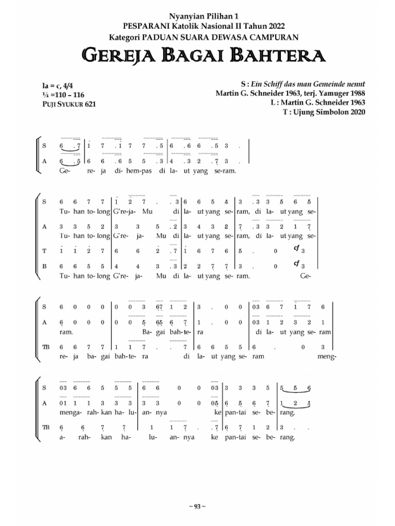 Gereja Bagai Bahtera - Pilihan 1 | PDF
