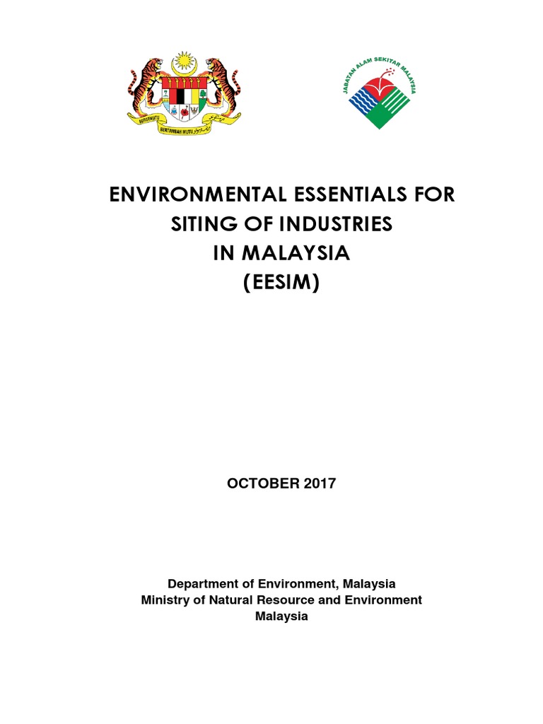 Environmental Essential For Siting of Industries Updated 24th July 2018 ...