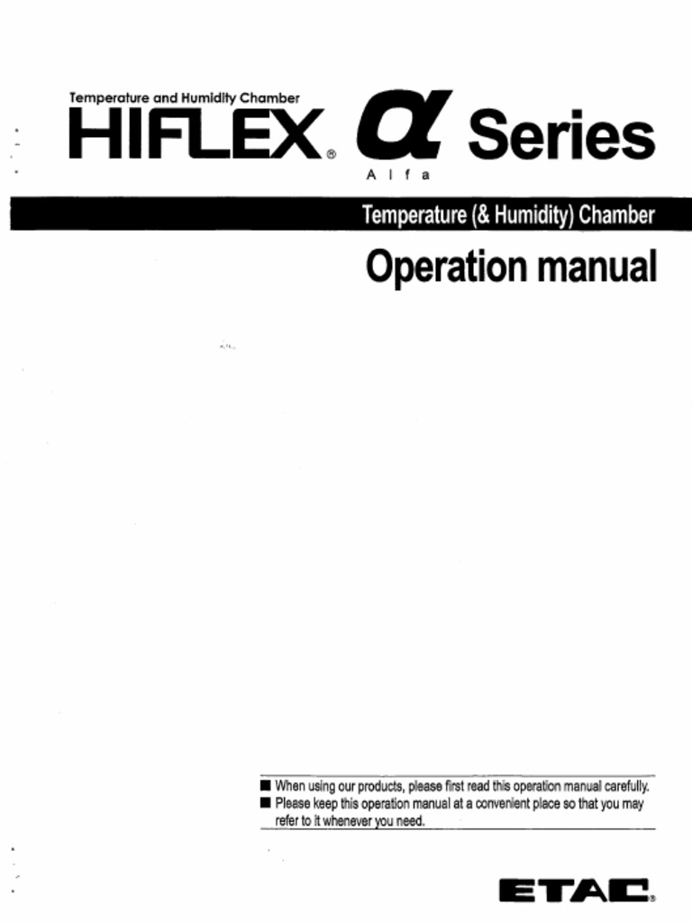 HIFLEX Alpha Operation Manual | PDF