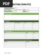 Meetings TOR Template | PDF