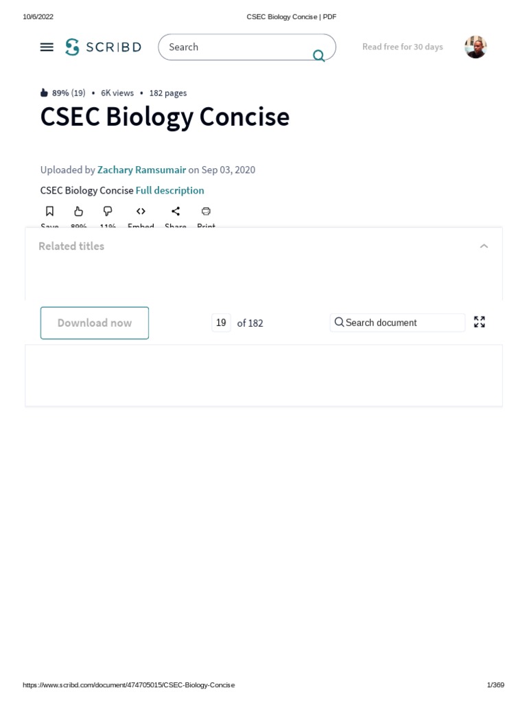 CSEC Biology Concise - PDF | PDF | Scribd | Computing