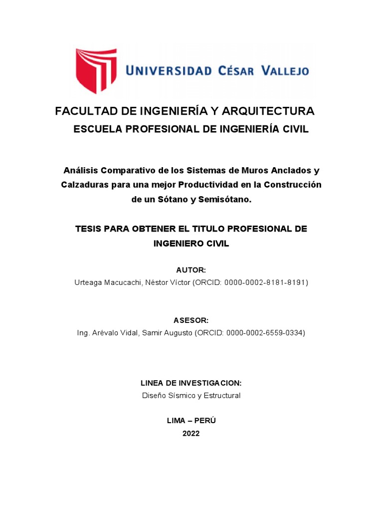 Tesis Final | PDF | Teoría | Fundación (Ingeniería)