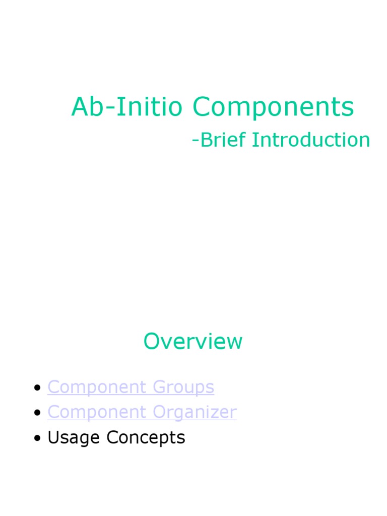 Ab Initio - V1.5 | PDF | Databases | Parameter (Computer Programming)