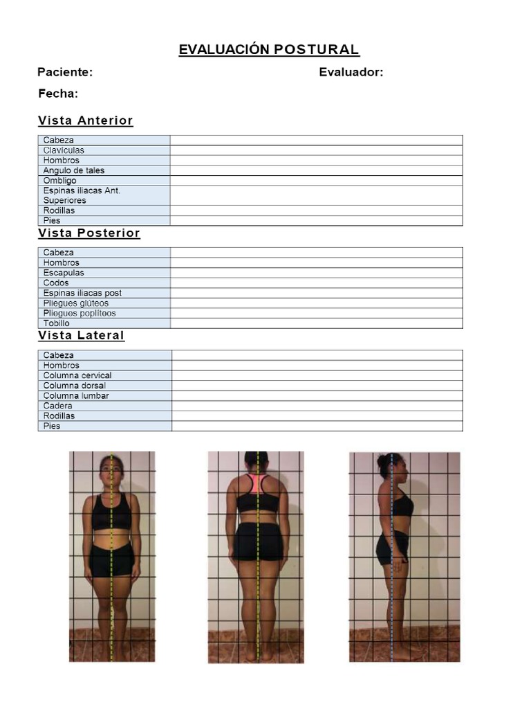 Ficha de Evaluación Postural | PDF