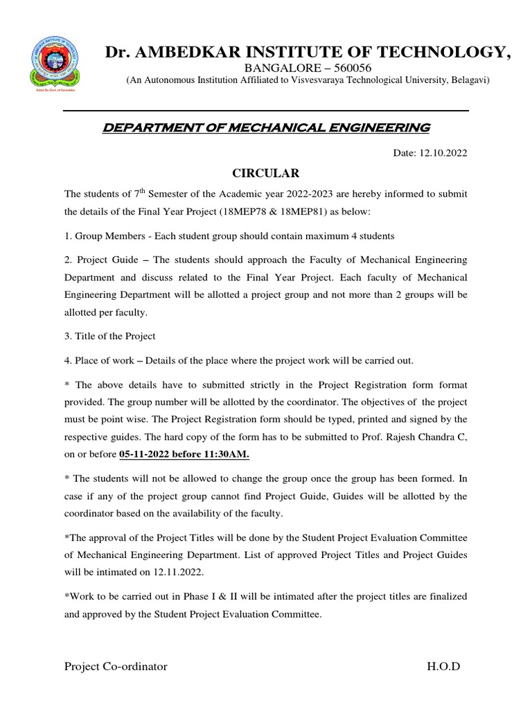 Students Circular 1 | PDF