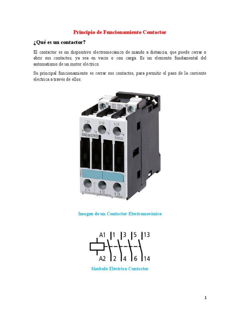 Como Funciona Un Contactor? | PDF | Equipo | Equipo eléctrico