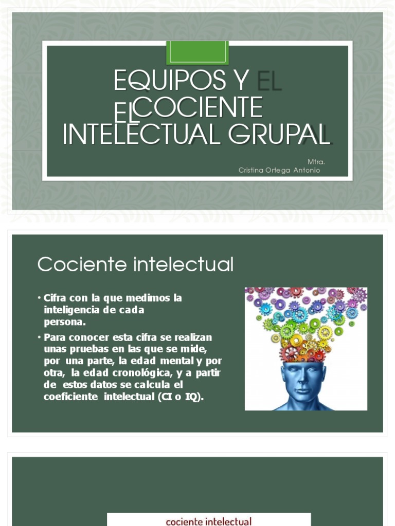 Equipos y El Cociente Intelectual Grupal | PDF