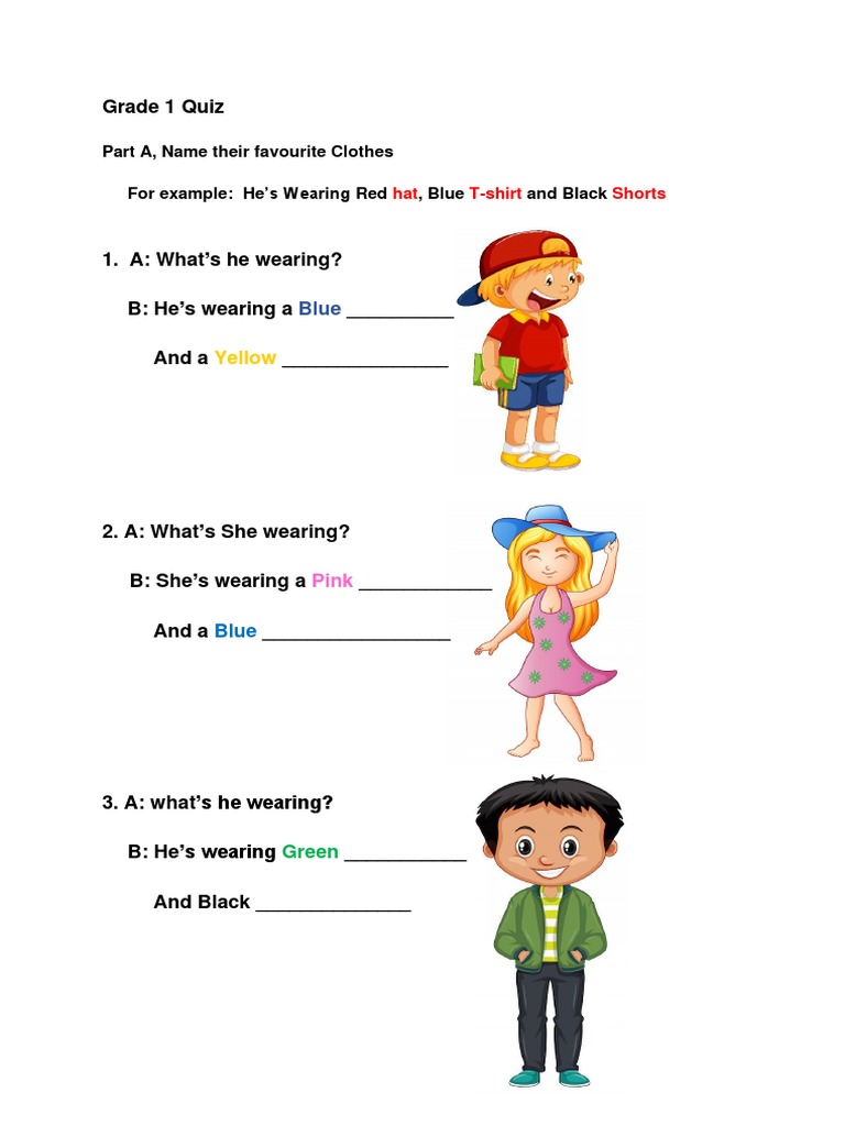 Grade 1 Quiz (01-11-22) | PDF
