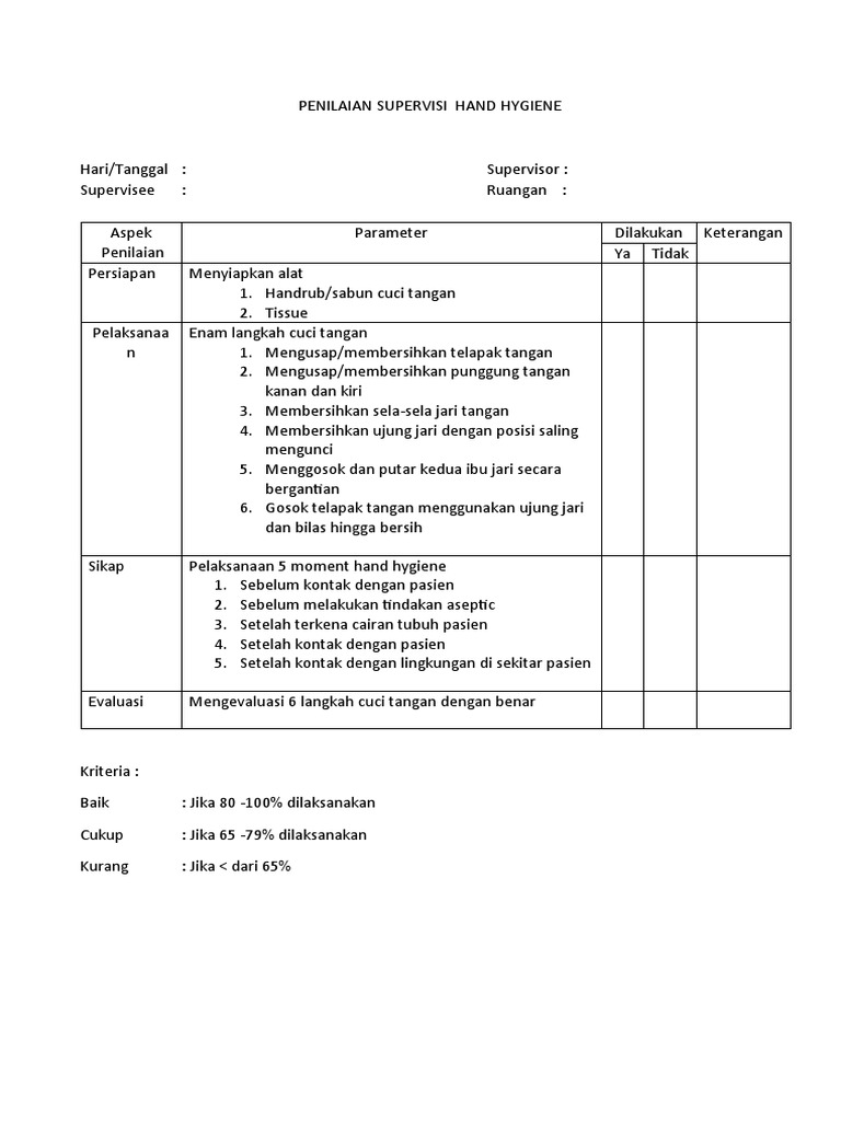 Form Supervisi | PDF