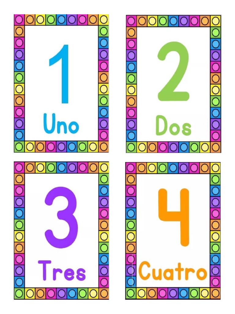Tarjetas de Numeros | PDF