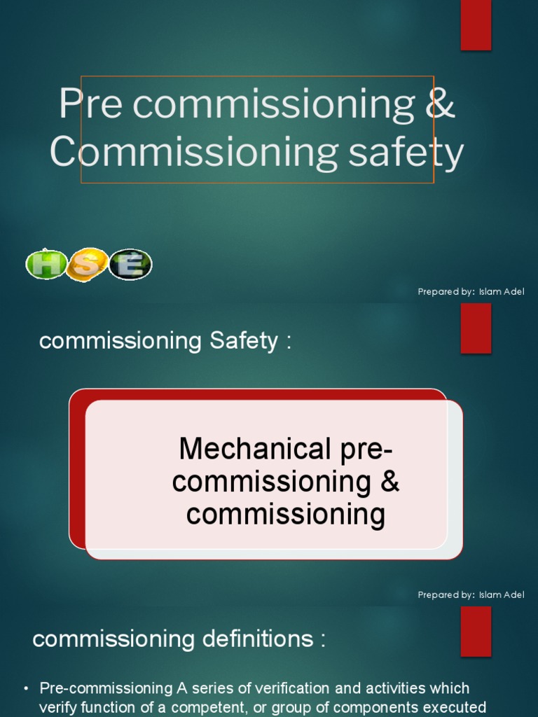 Pre Commissioning and Commissioning Safety | PDF | Personal Protective ...