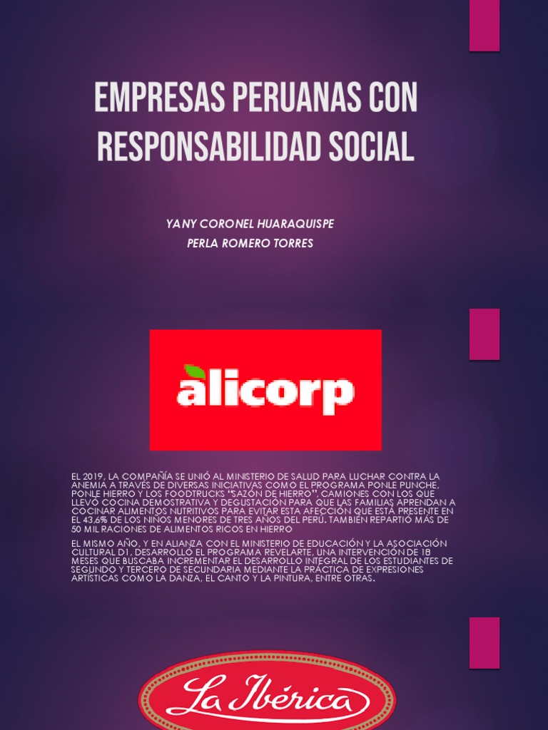Empresas Peruanas Con Responsabilidad Social | PDF | Perú | Economias