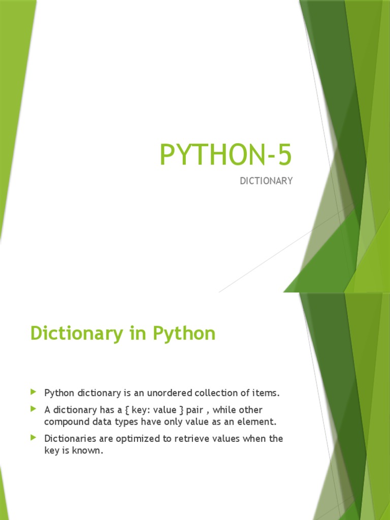 Dictionary in Python | PDF | Computer Science | Software Development