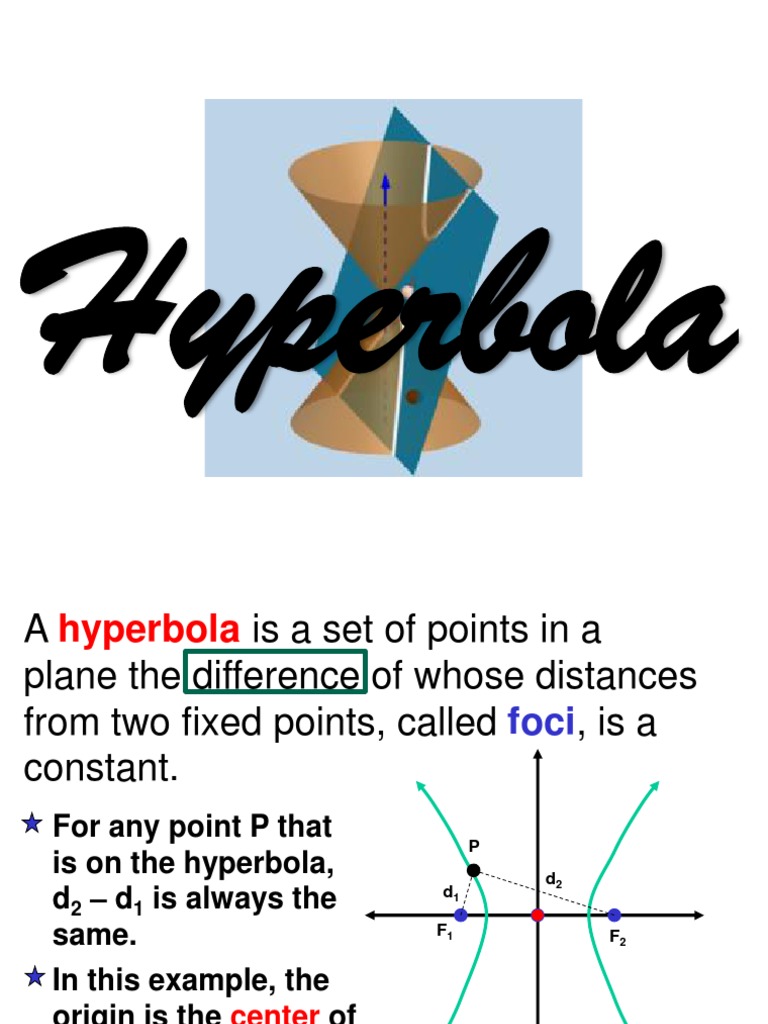 Hyperbola | PDF | Asymptote | Geometric Shapes