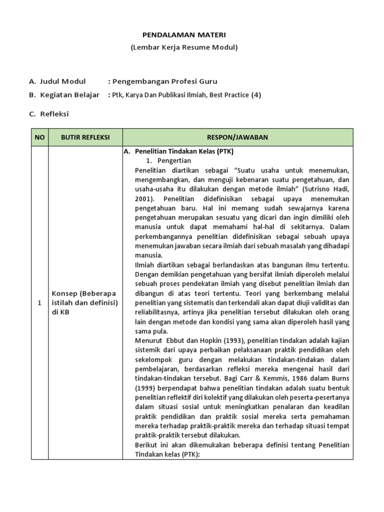 LK - Resume KB 4 Modul 4 | PDF | Karier & Perkembangan | Sains & Matematika